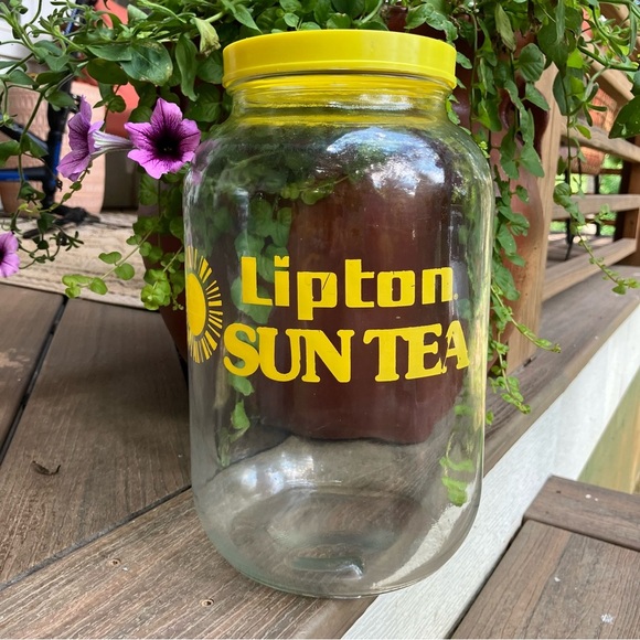 Vintage | Kitchen | Vintage Lipton Sun Tea One Gallon Glass Jug With ...